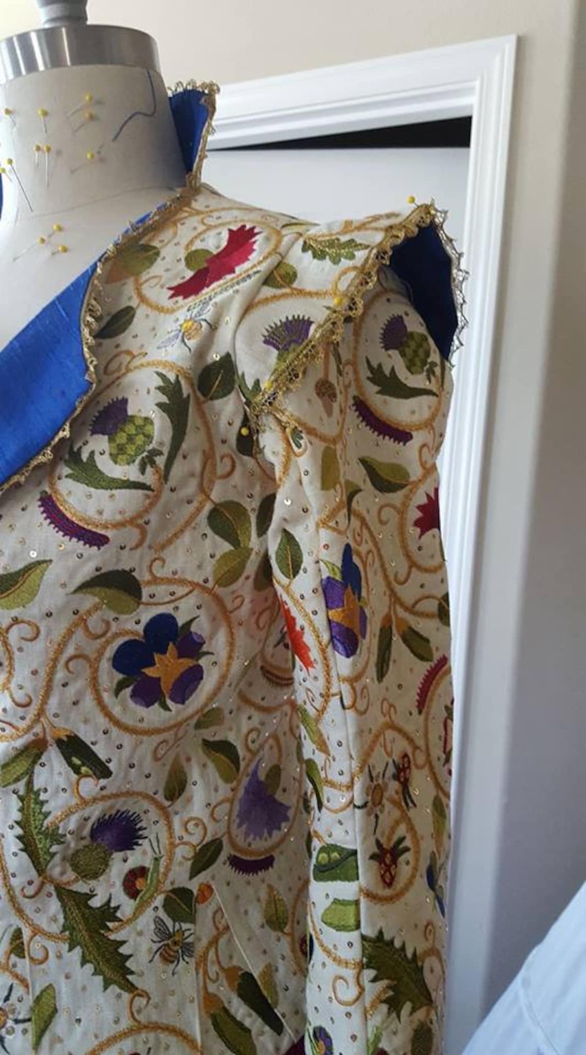 Women's Elizabethan Gold Embroidered Waistcoat FABRICS - Etsy