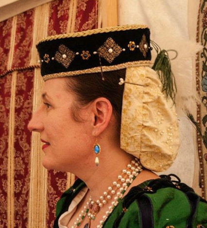 Renaissance, Tudor, Elizabethan, Biggins, Coif, Caul, 100% Silk ...