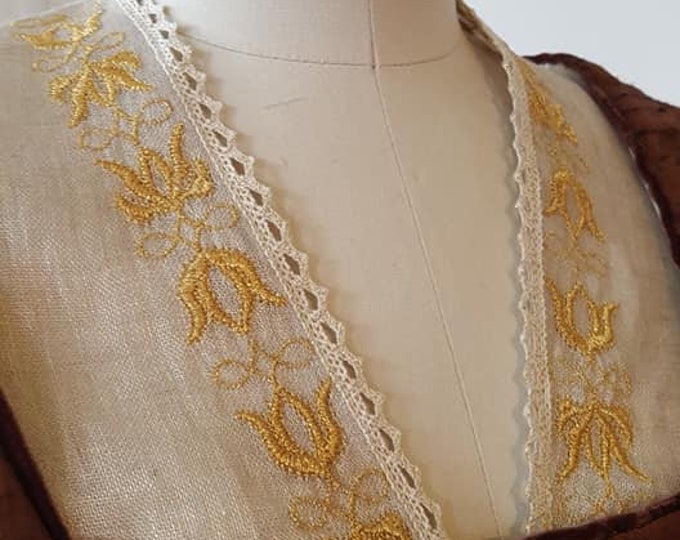 Partlet With Ruffles in Linen Renaissance Collar With Ruffles 16th ...