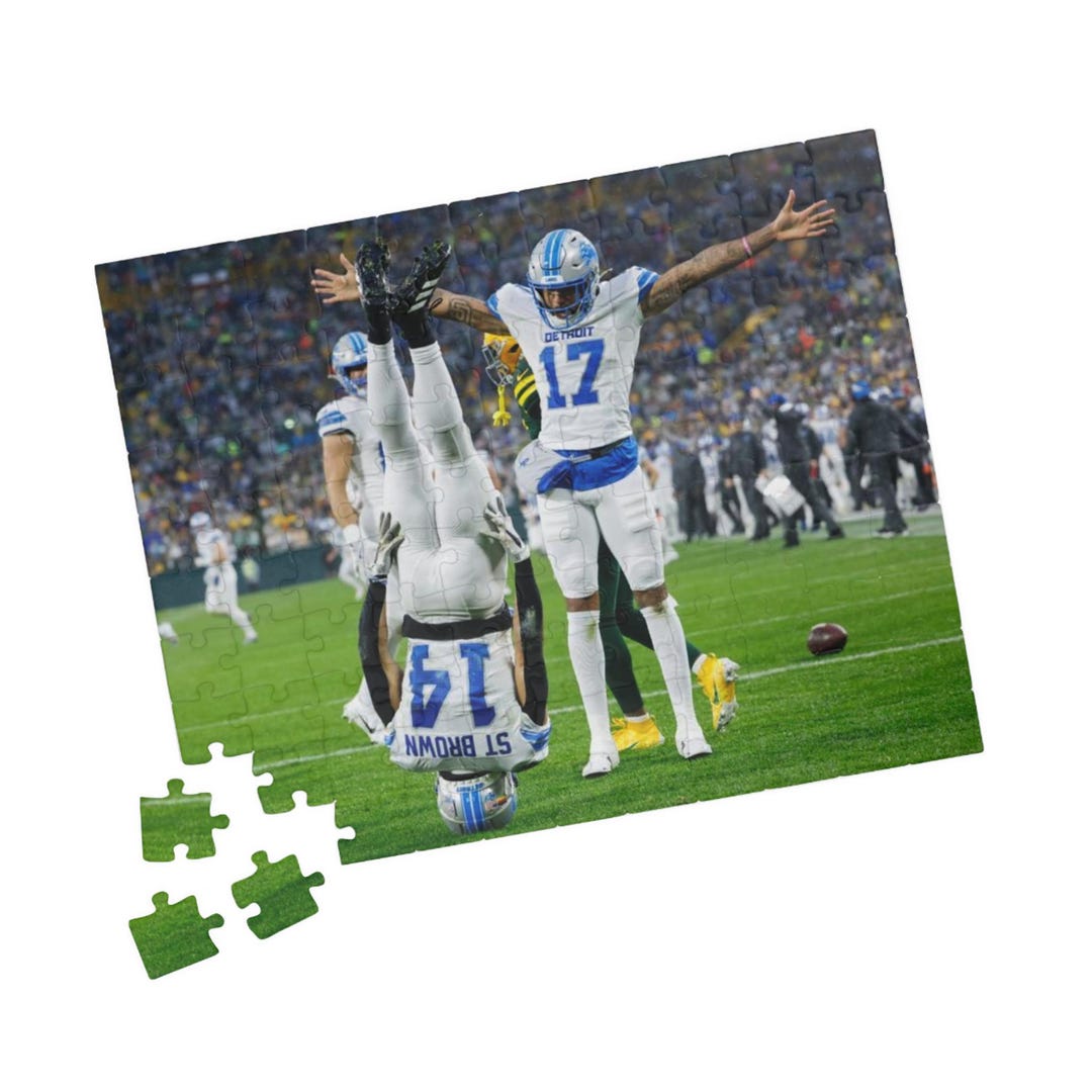 Detroit Lions Amon-ra St Brown Headstand Puzzle 110 PCS Christmas Gift ...