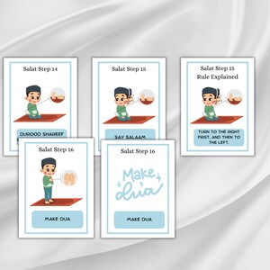 Step-by-step Wudu and Salat Flashcards for Kids,islamic Prayer ...