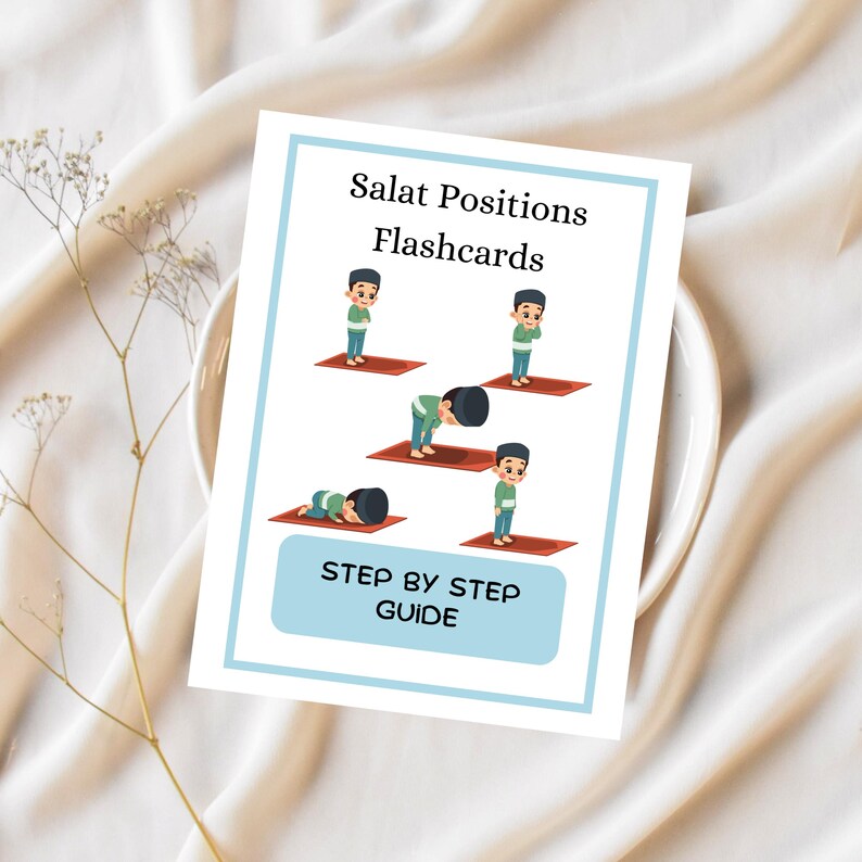 Step-by-step Wudu and Salat Flashcards for Kids,islamic Prayer ...
