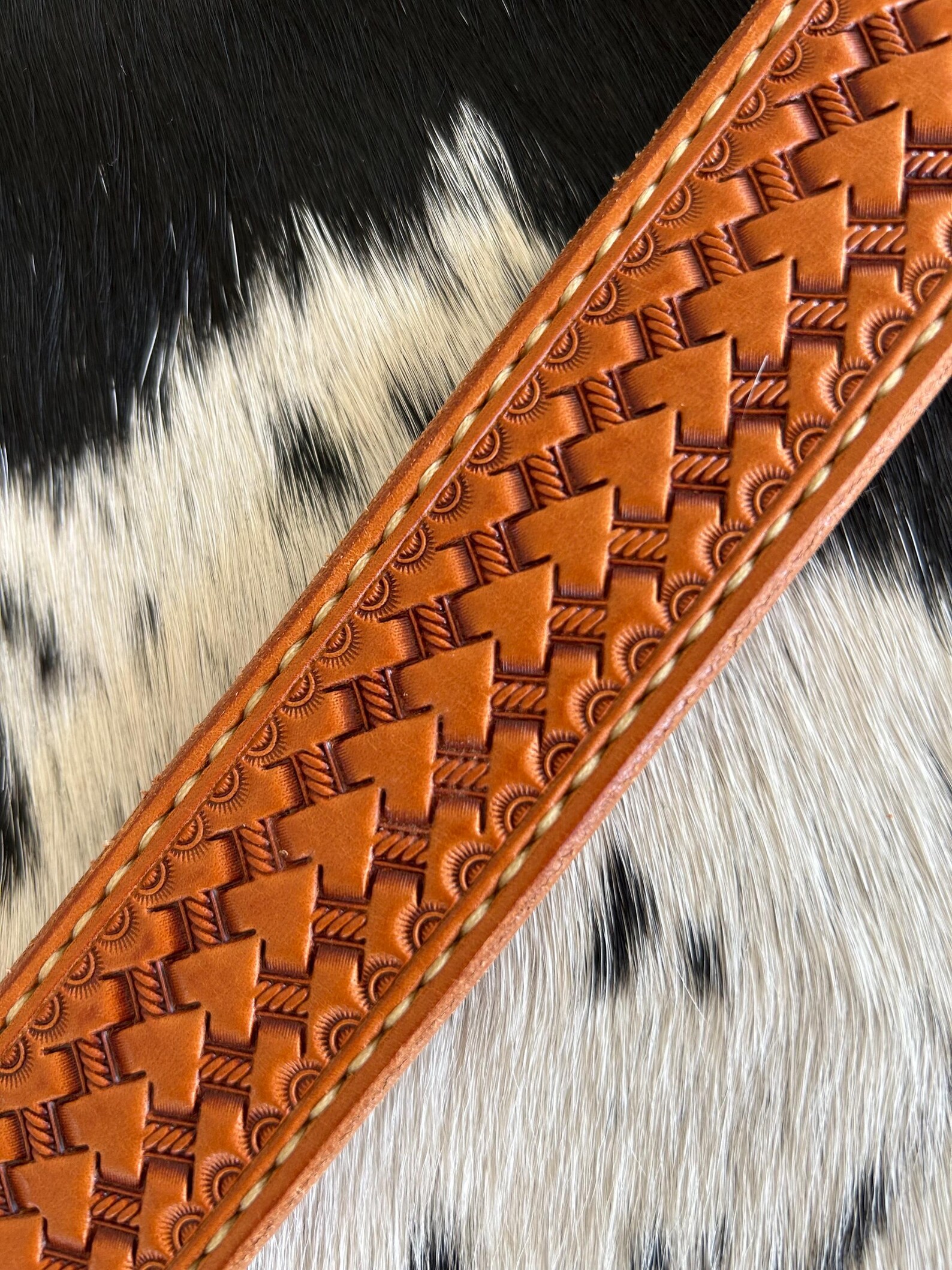 Hand Tooled Leather Belt Arrow Head Stamp - Etsy