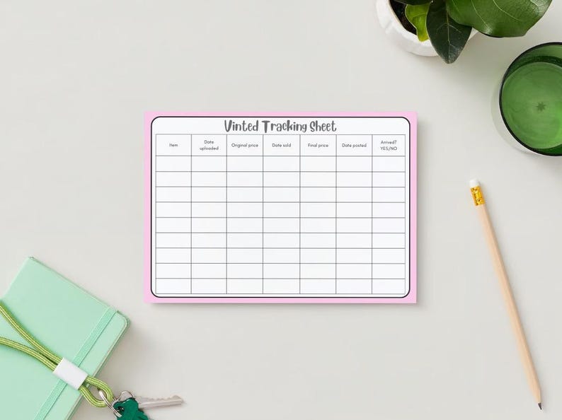 Vinted Tracking Sheet - Etsy