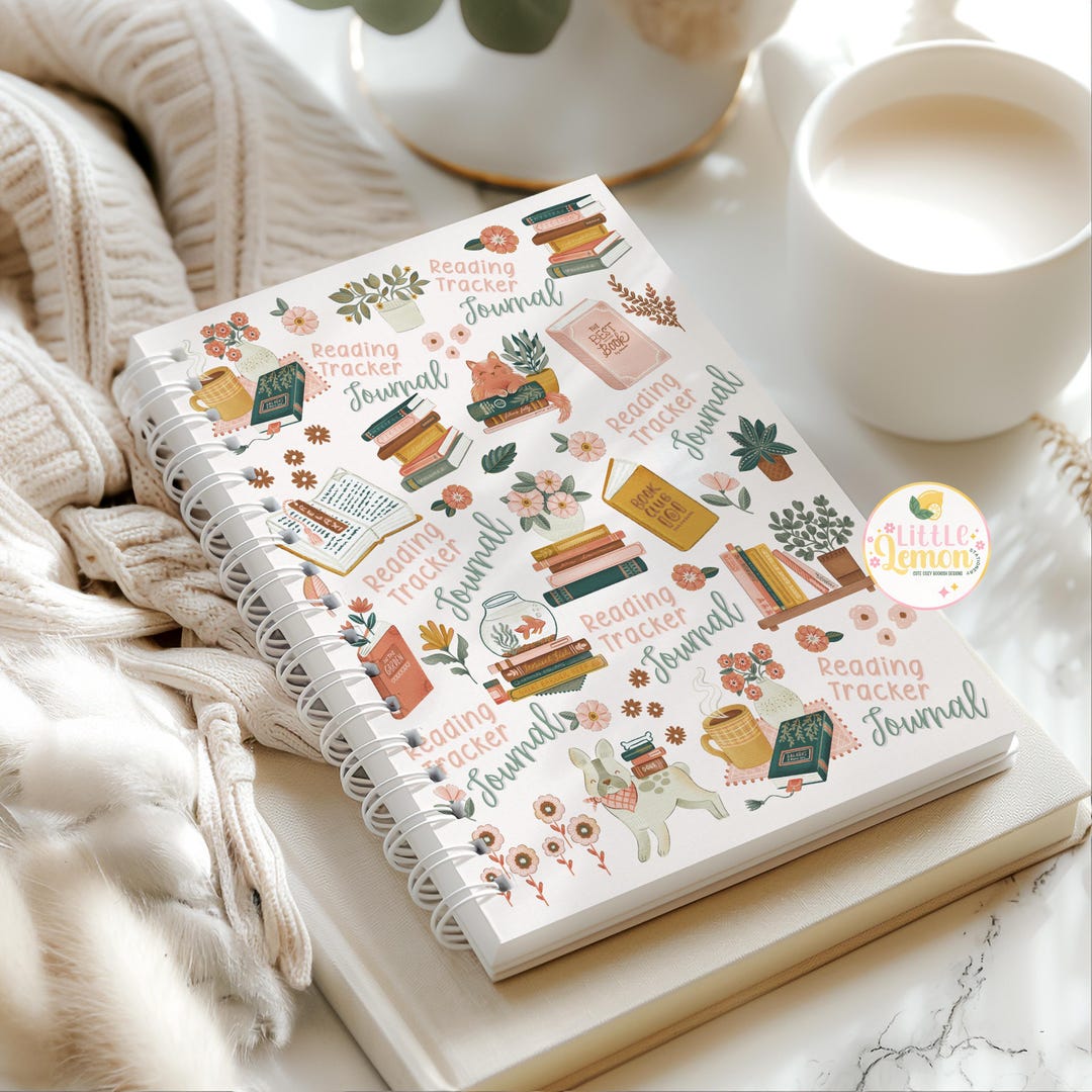 Spring Aesthetic Reading Tracker Journal, Floral Book Lover Reading ...