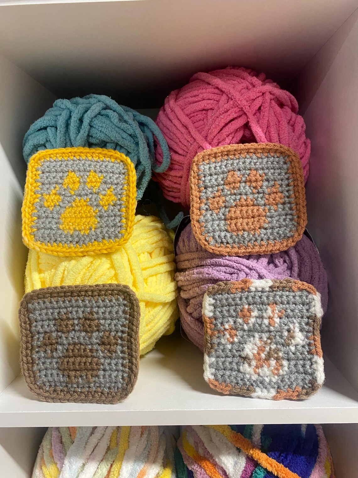 Paw Coaster Crochet PATTERN ONLY Instant DOWNLOAD! Paw Pattern, Paw ...