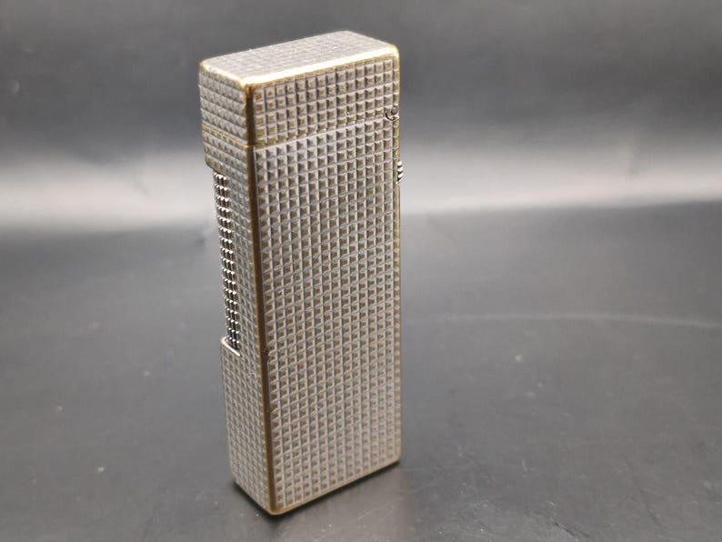 Vintage Dunhill Butane Lighter – Engine Turned Silver Tone – Swiss Made ...