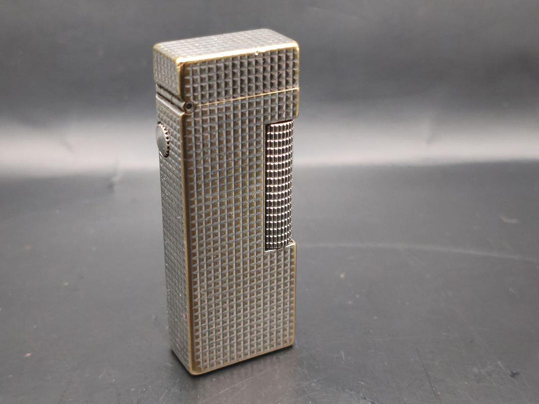 Vintage Dunhill Butane Lighter – Engine Turned Silver Tone – Swiss Made ...