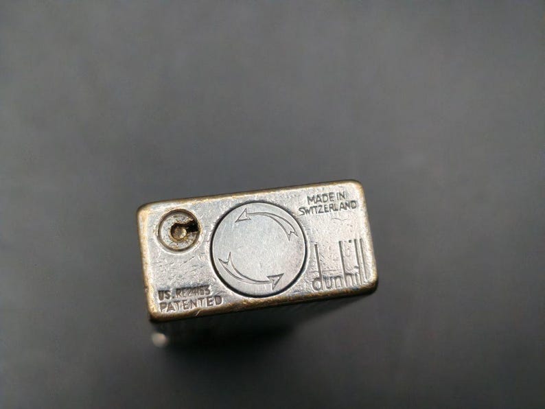 Vintage Dunhill Butane Lighter – Engine Turned Silver Tone – Swiss Made ...