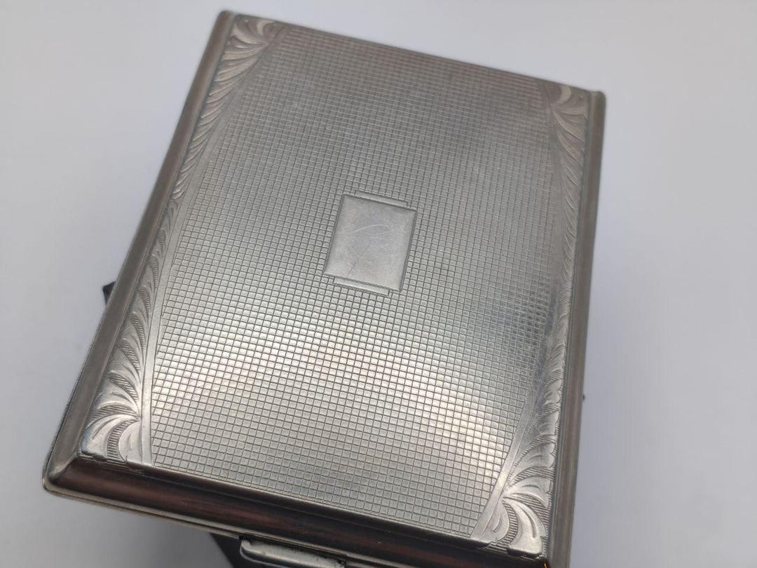 Vintage German Cigarette Case – Silver-tone – Dual-sided Holder – 1930s ...