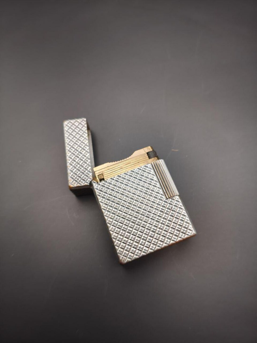 Vintage S.T. Dupont Line 1 BC Lighter – Palladium Finish – Crosshatch ...