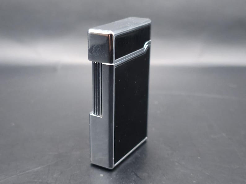 Vintage Ronson Butane Lighter – Black & Silver – Slim Design – Working ...