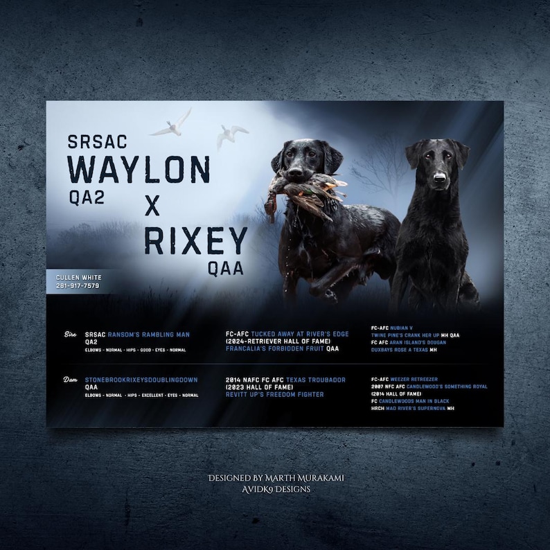 Custom Puppy Litter Announcement Flyer | Puppies | Dog Breeders ...
