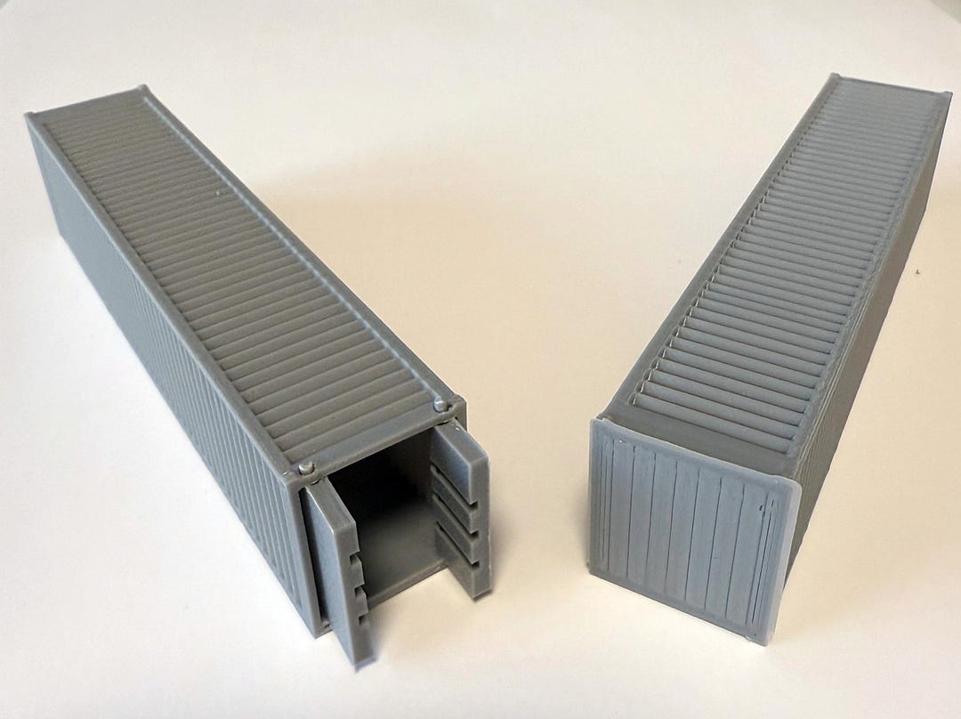 Set of 2 40ft HO Scale Shipping Containers - Model Railroad Accessory ...