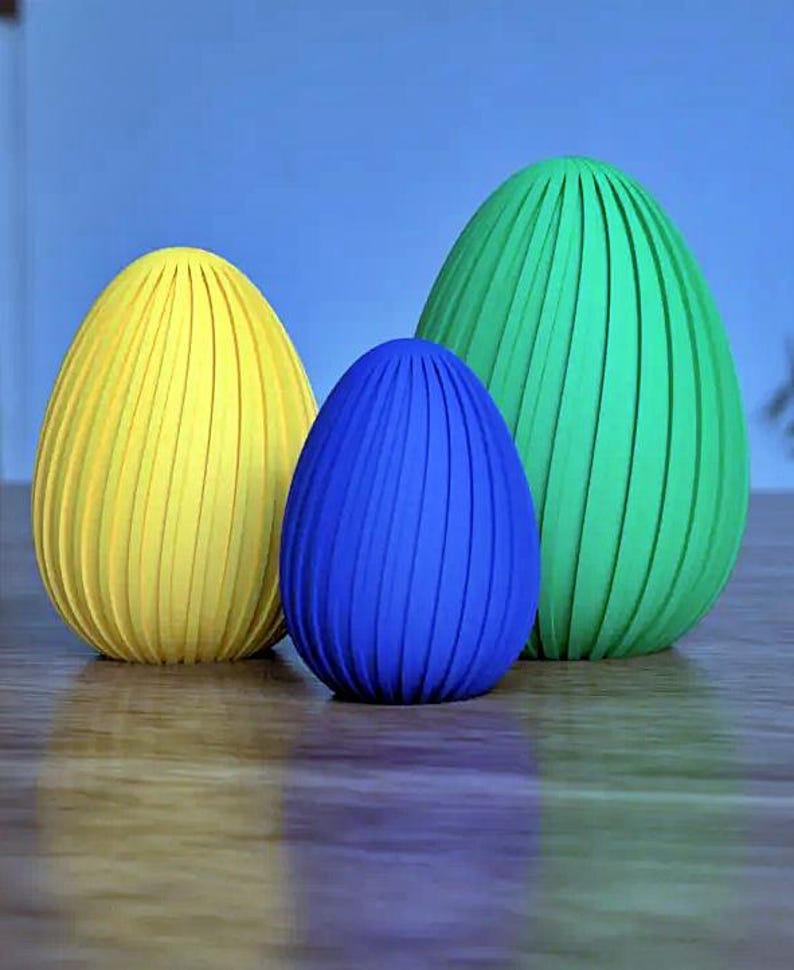 3d-printed Spiral Easter Eggs – Modern Spring Décor - Etsy