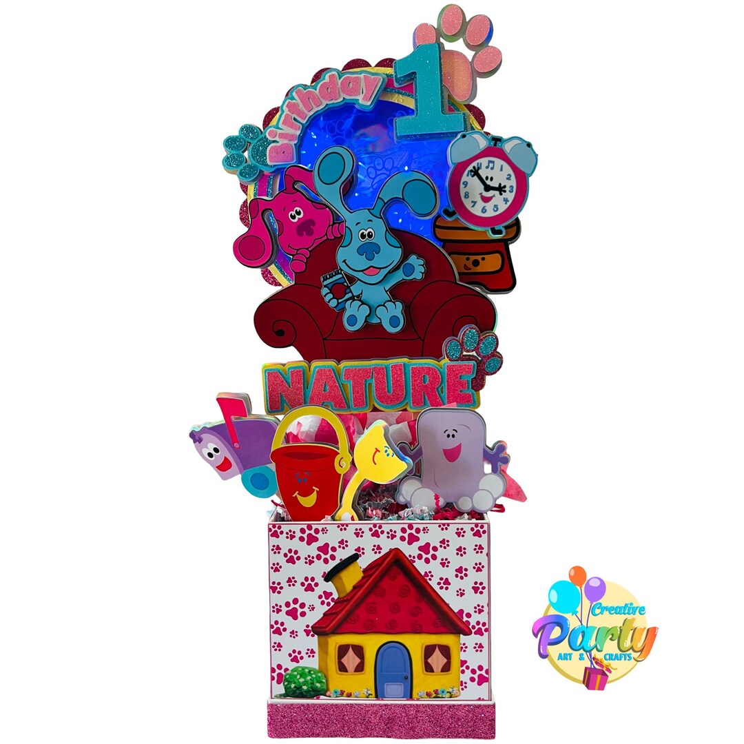 Personalized Party Table Centerpiece Blue’s Clues Decoration Supplies ...