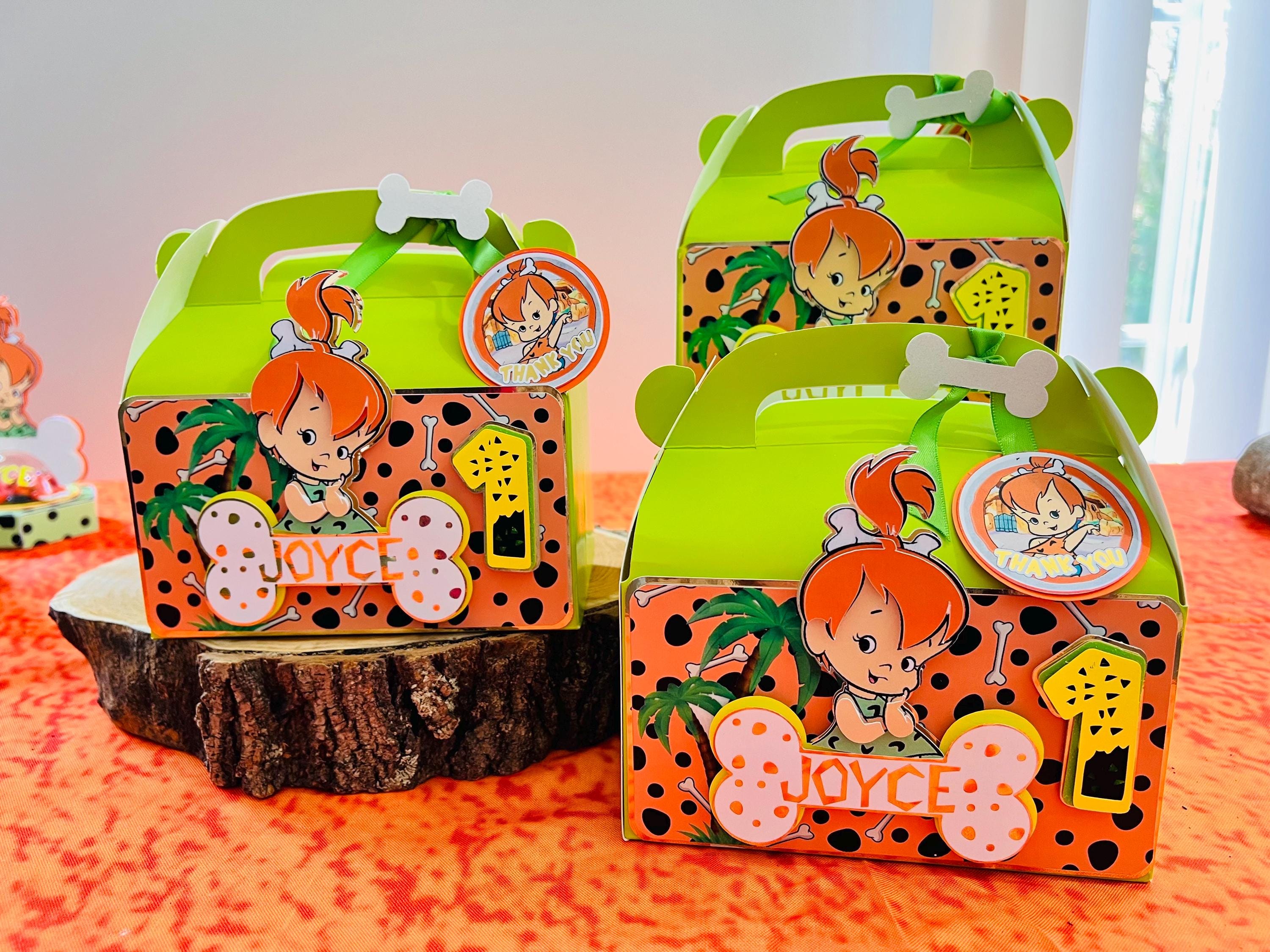 Pebbles Party Favor Treat Boxes Flintstones Party Decoration Supplies ...