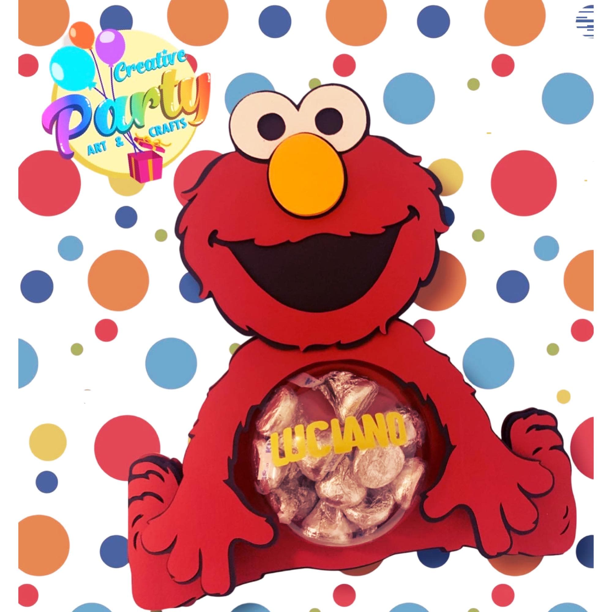 Personalized Elmo Candy Holder Sesame Street Party Decoration Supplies ...