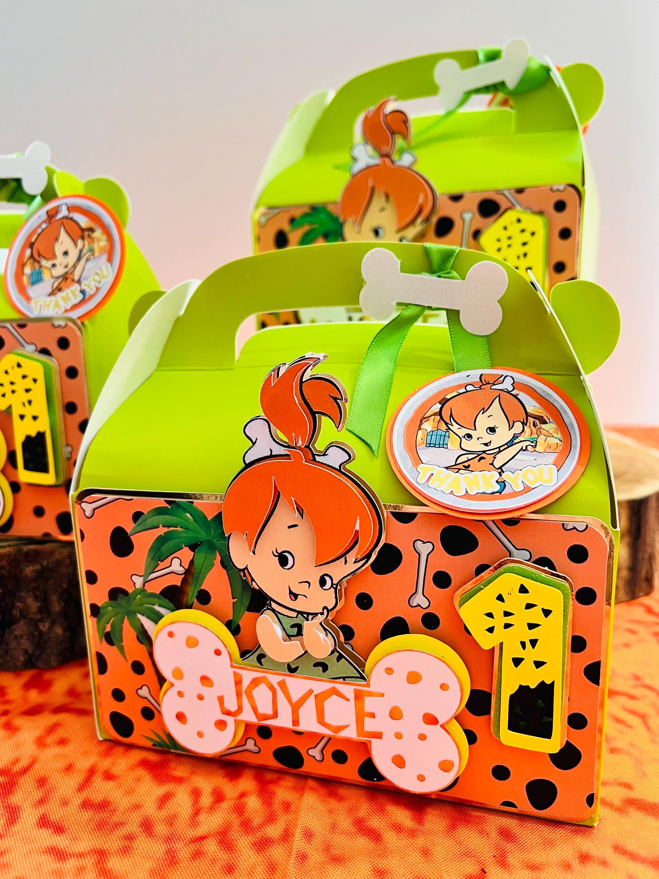 Pebbles Party Favor Treat Boxes Flintstones Party Decoration Supplies ...