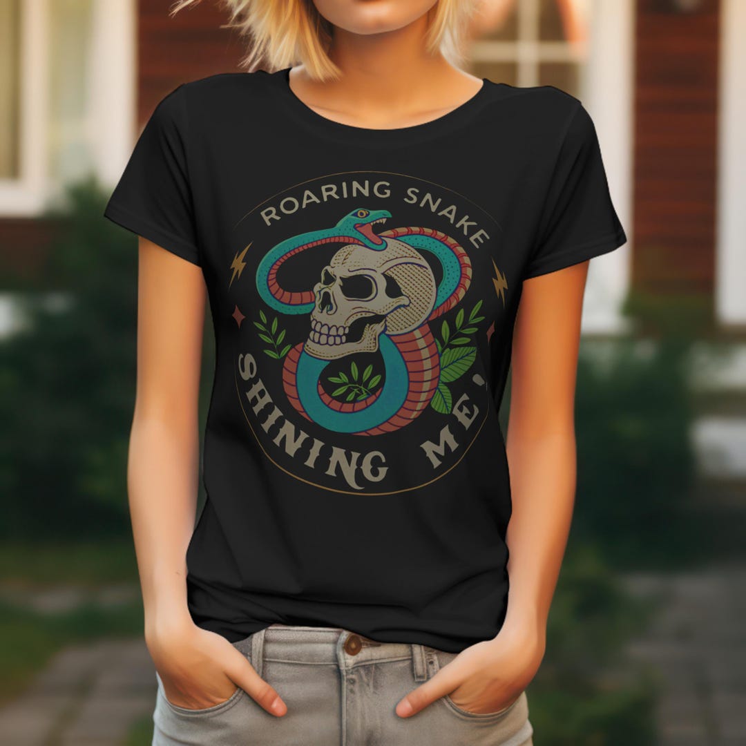 Roaring Snake Shining Me PNG, Roaring Snake Skull Design, SVG/PNG ...
