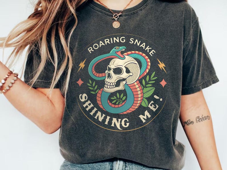 Roaring Snake Shining Me PNG, Roaring Snake Skull Design, SVG/PNG ...