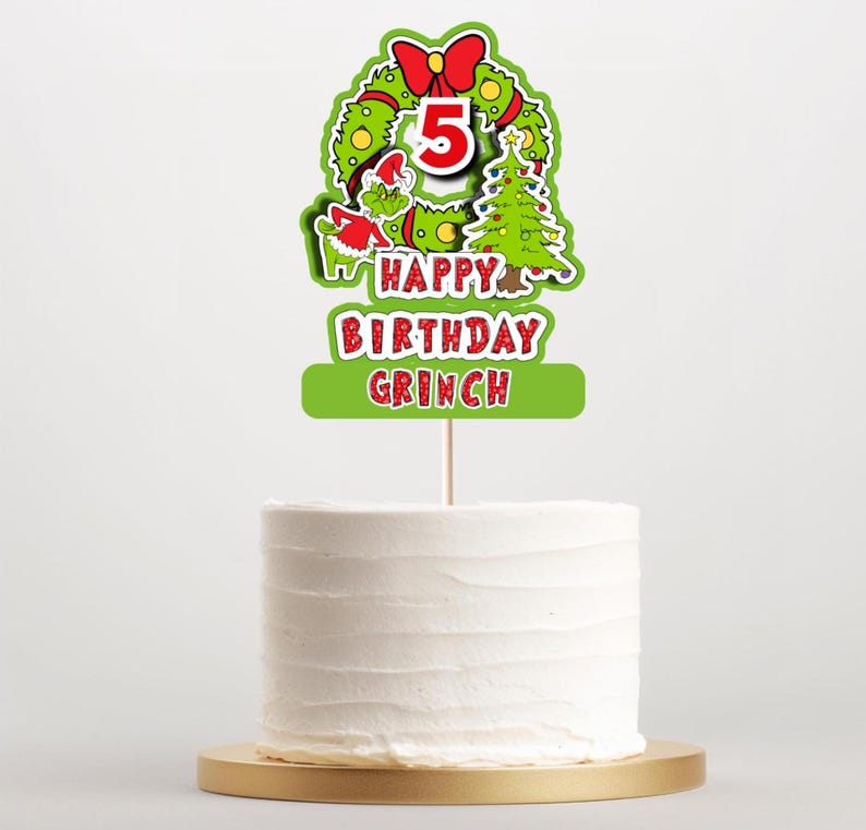 Grinch Cake Topper - DIY Digital File - Etsy