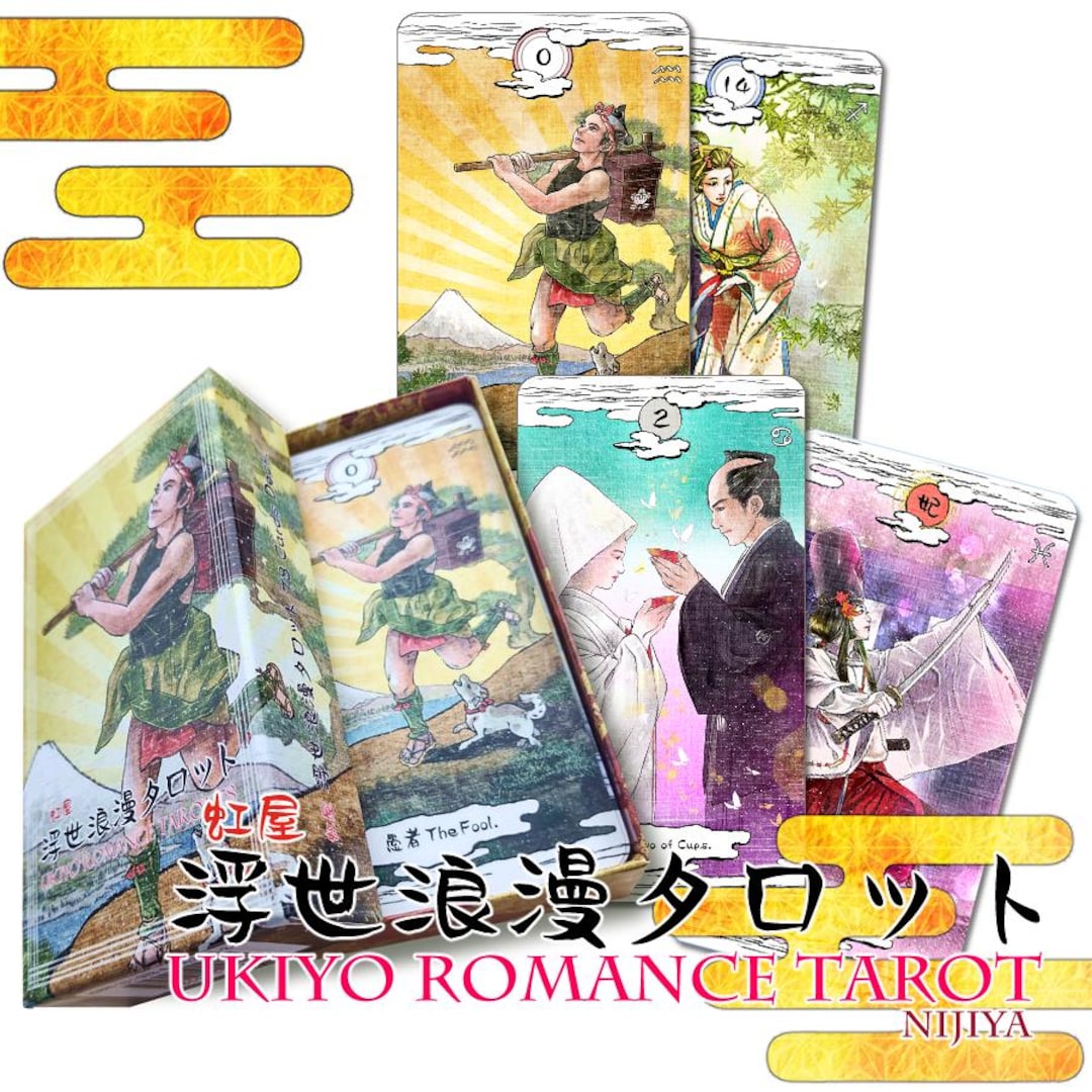 The Ukiyo Romance Tarot Deck by NIJIYA - 78 Card Series Inspired by Ukiyoe and History, Made in ...