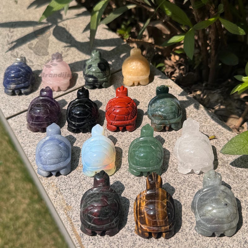 Figurine Crystal Turtles - Etsy