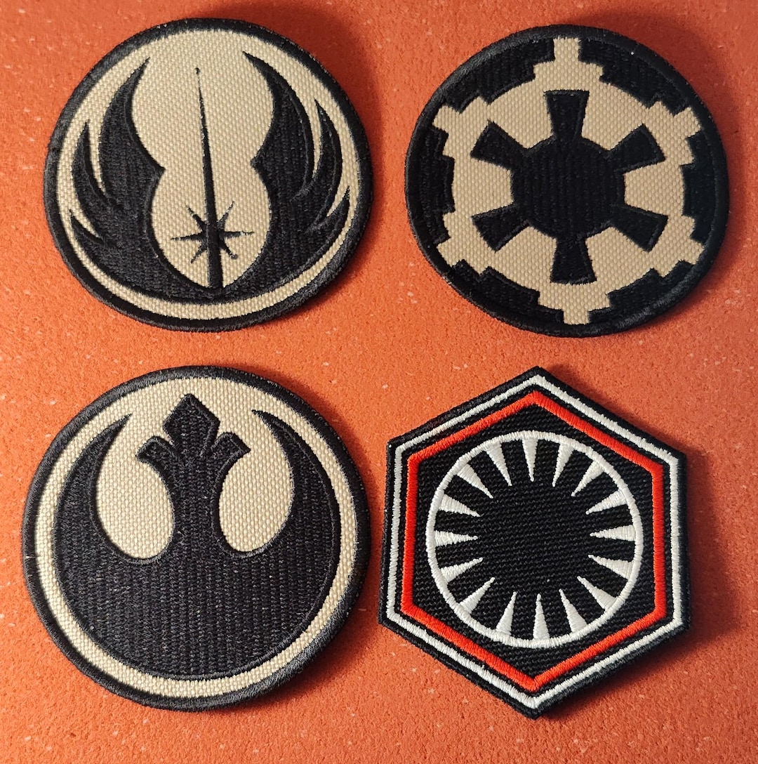 Star Wars Embroidered Patch Set: Jedi, Rebel, Empire - Iron-on/sew-on ...