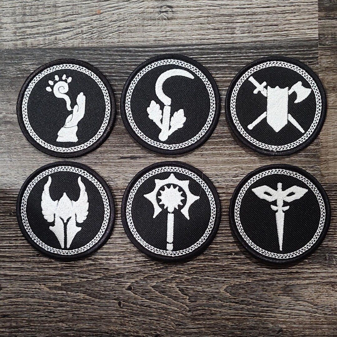Embroidered D&D Class Patches Vol. 1: Iron-on/sew-on, Custom Colors - Etsy
