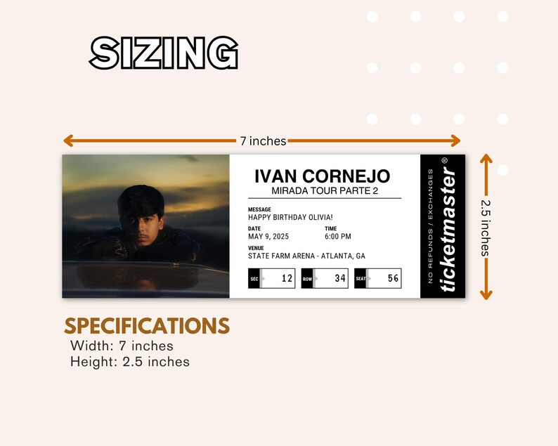 Editable Ivan Cornejo Mirada Ticket | Ivan Cornejo Mirada Tour Concert ...