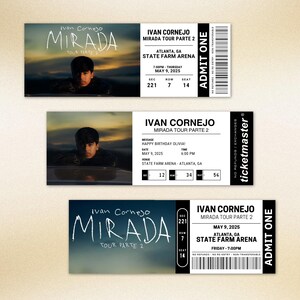 Editable Ivan Cornejo Mirada Ticket | Ivan Cornejo Mirada Tour Concert ...