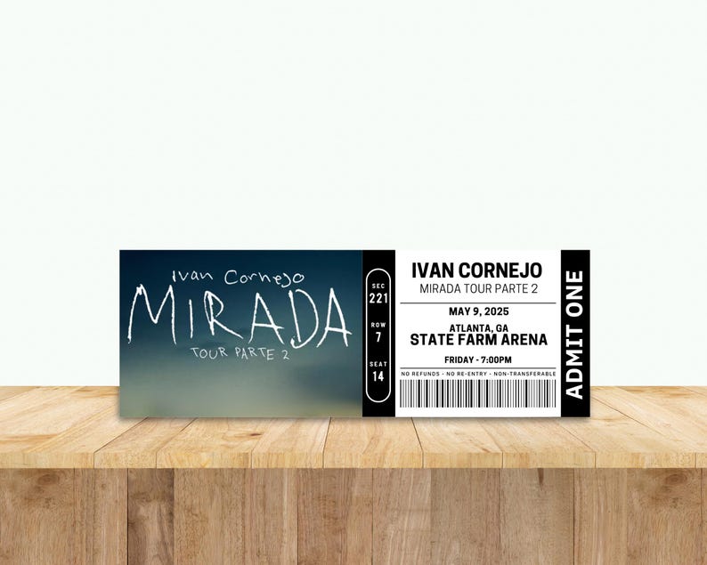 Editable Ivan Cornejo Mirada Ticket | Ivan Cornejo Mirada Tour Concert ...