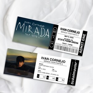 Editable Ivan Cornejo Mirada Ticket | Ivan Cornejo Mirada Tour Concert ...