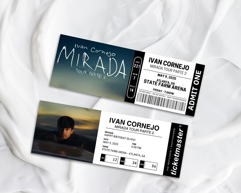 Editable Ivan Cornejo Mirada Ticket | Ivan Cornejo Mirada Tour Concert ...