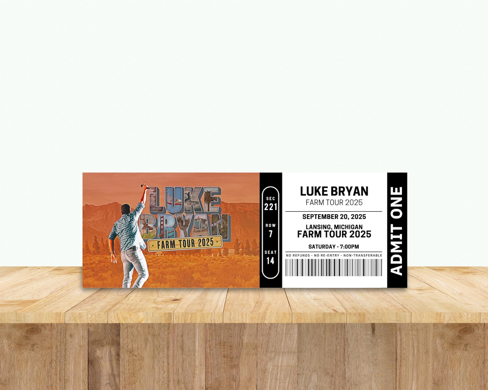 Editable Luke Bryan Ticket | Luke Bryan Tour Concert Event Tickets ...