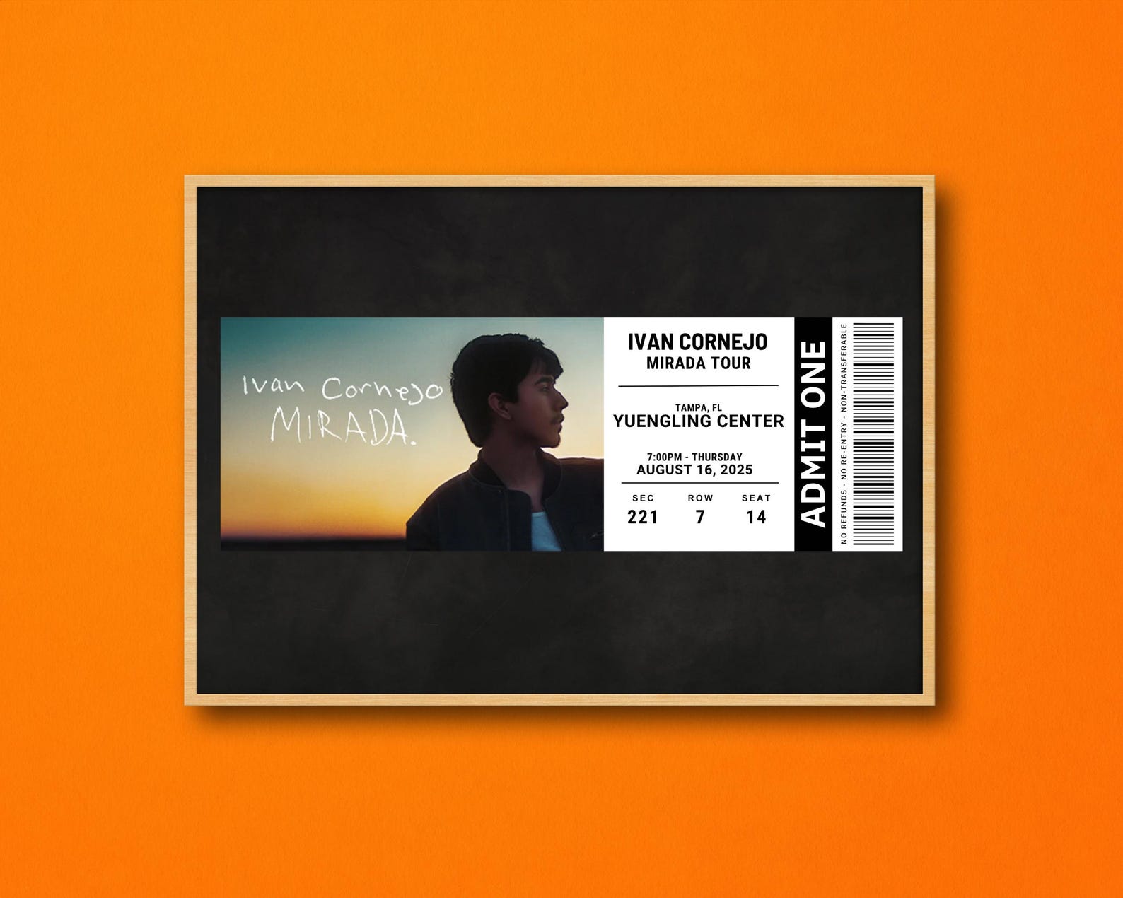 Editable Ivan Cornejo Mirada Ticket | Ivan Cornejo Mirada Tour Concert ...