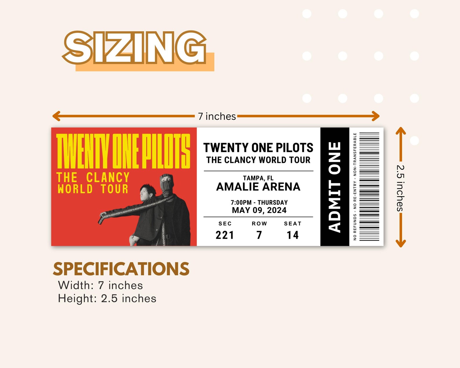 21 Pilots Editable Concert Ticket, Twenty One Pilots Clancy Tour 2024 ...