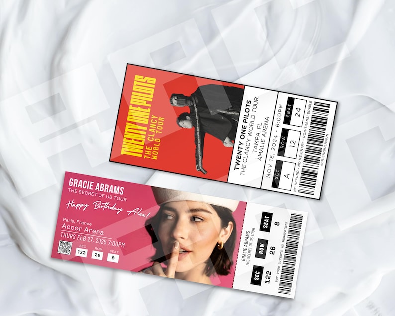 Editable Ticketmaster Ticket | Custom Concert Event Tickets | DIY Canva ...