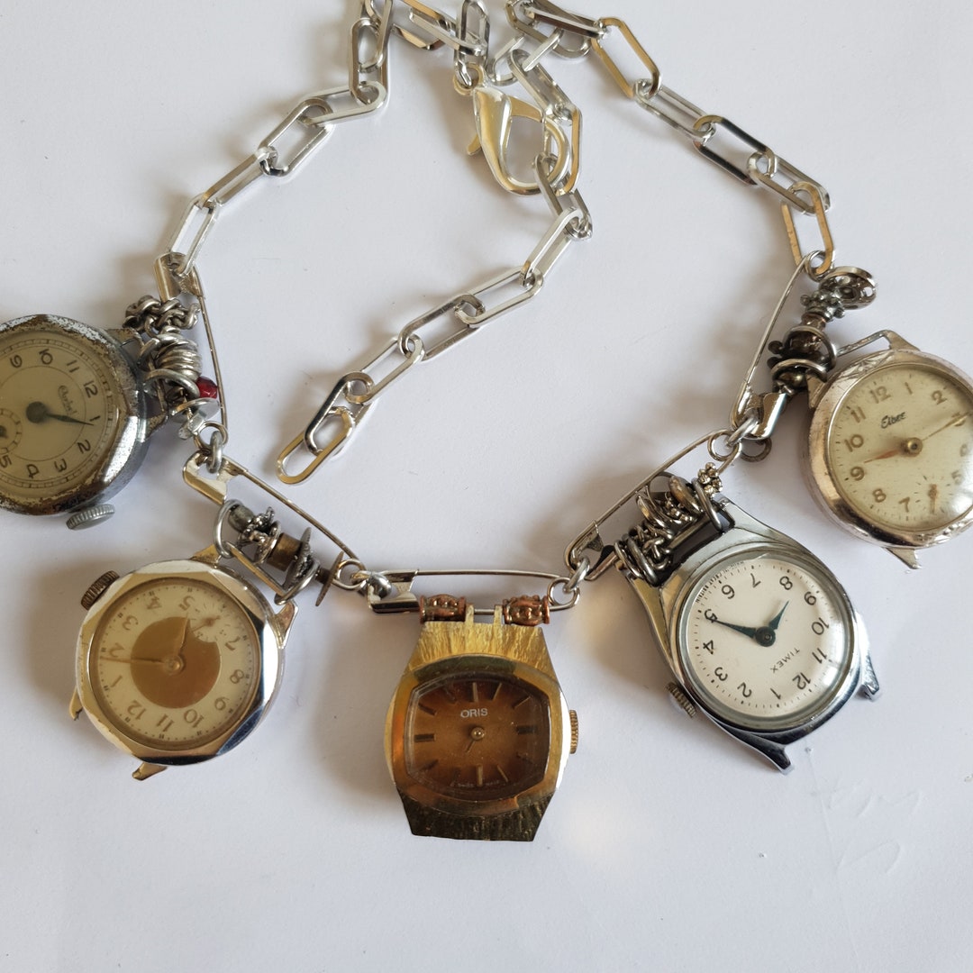 Y2K Necklace Vintage Watch Choker Grunge Jewelry of Mechanical Watches ...