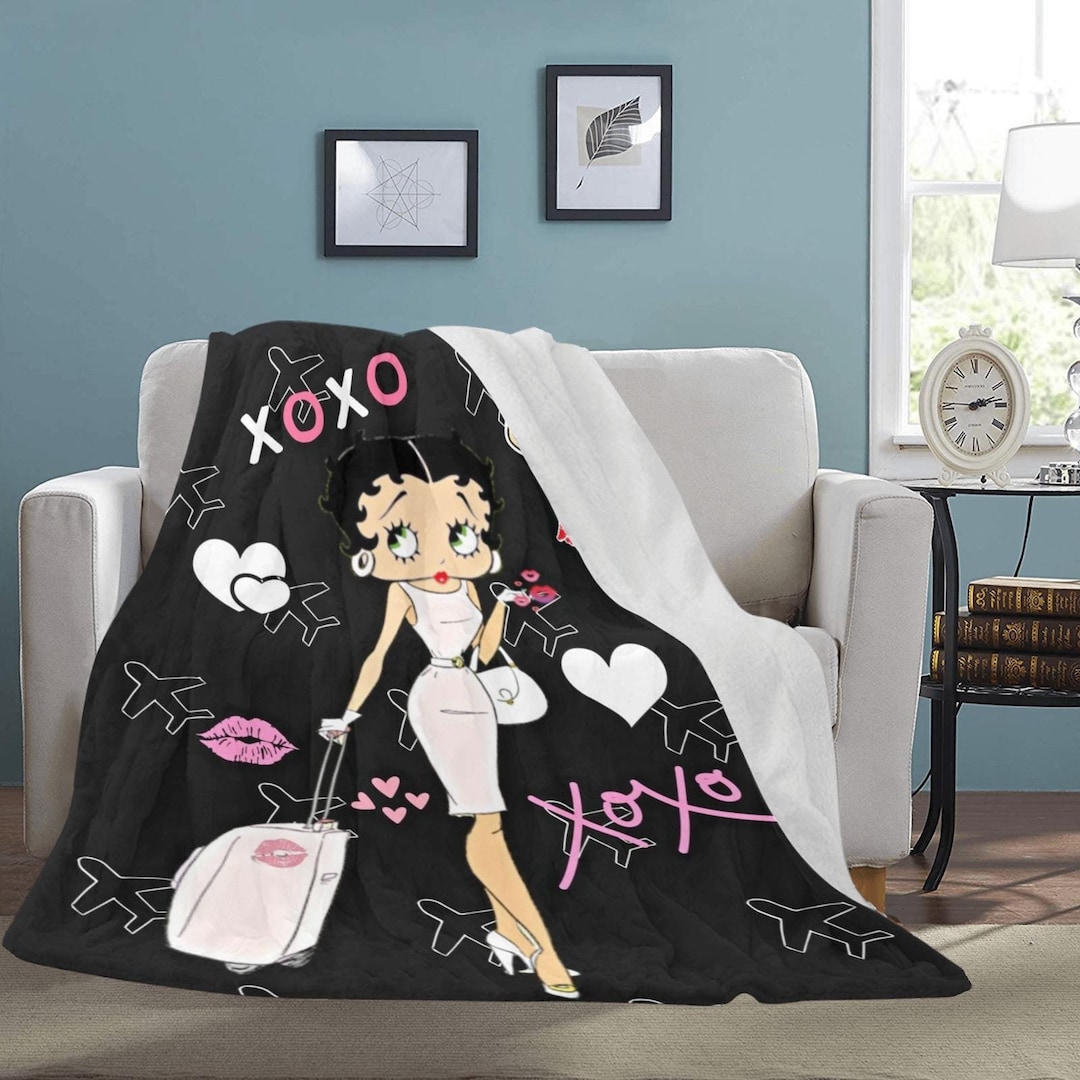 Betty Boop Vacationer Ultra Soft Fleece Blanket, LARGE Betty Boop ...