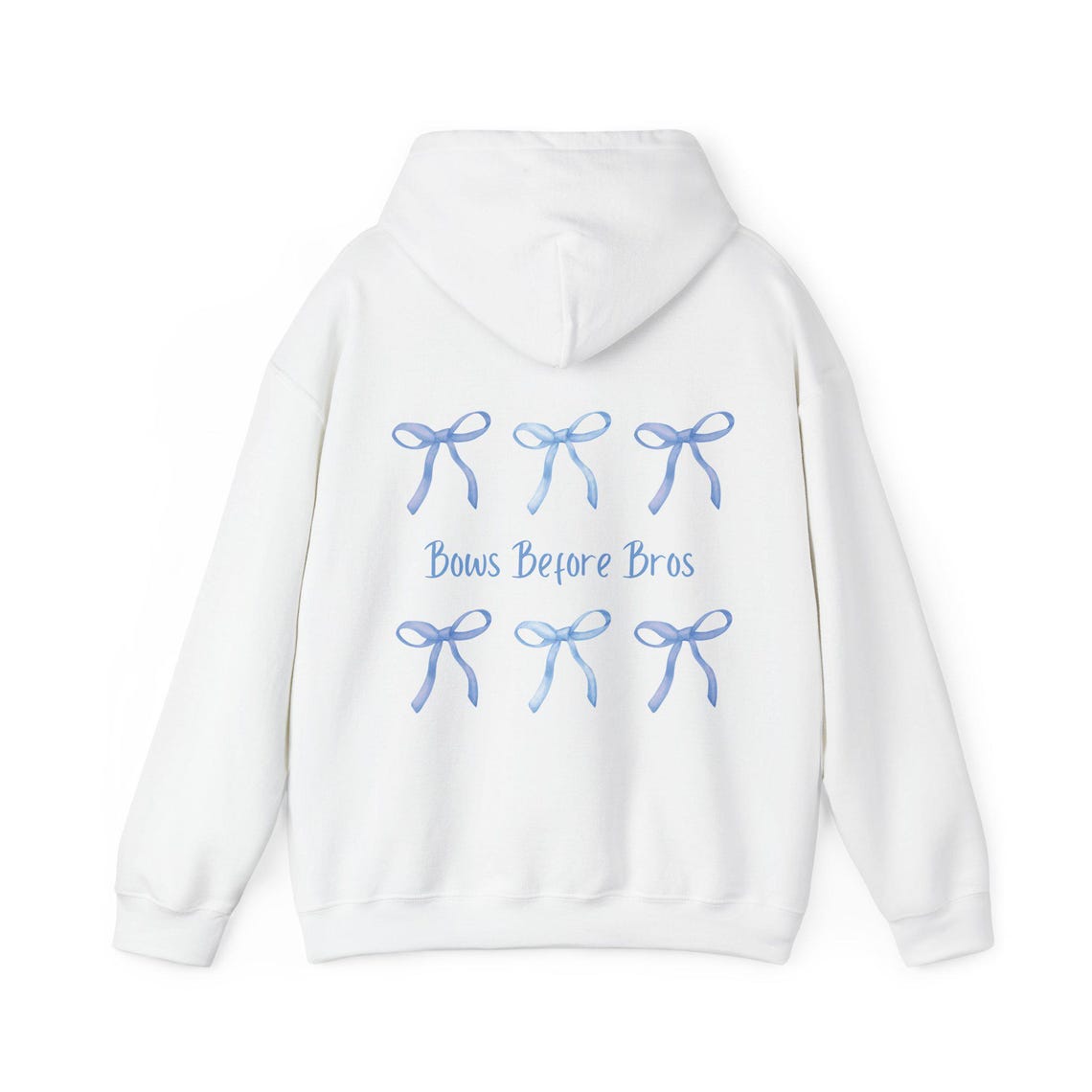 Blue Bow Hoodie Aesthetic Coquette Sweatshirt Teen Girl Bow Pullover ...