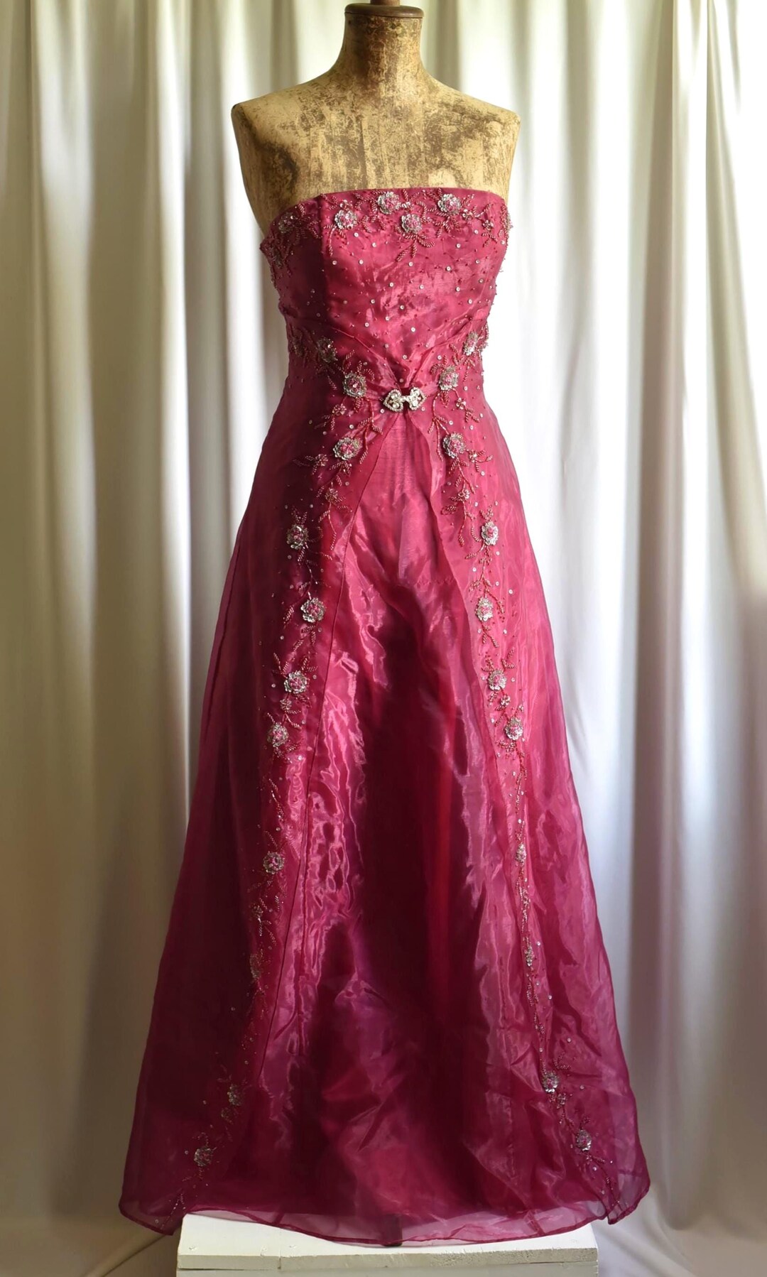 Vintage Y2K Organza Empire Waist Whimsy Whimsygoth Fairycore Beaded ...