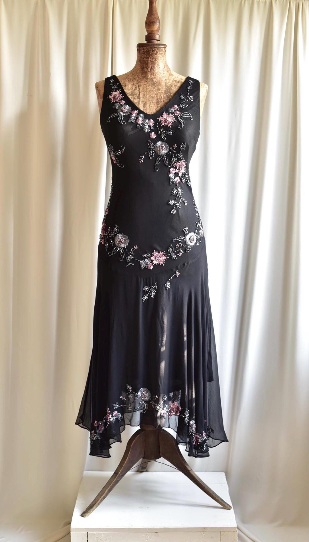 Vintage Y2K Beaded Ethereal Fairy Gothic Embellished Homecoming Prom ...