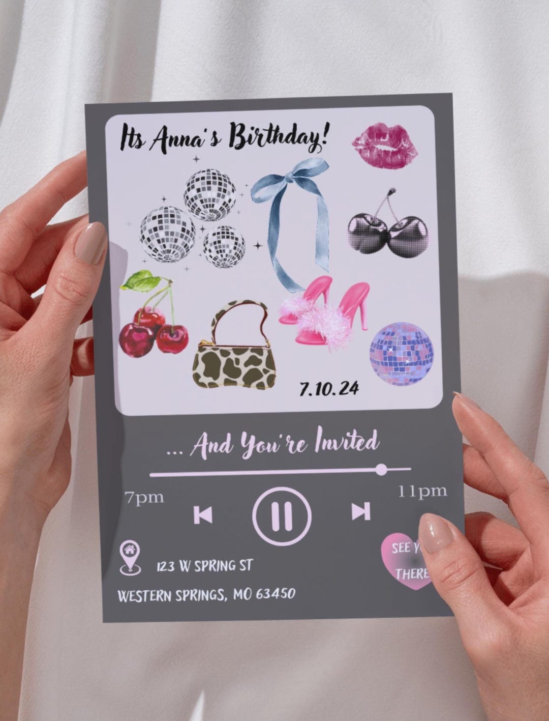Fun and Trendy Teen Birthday Invitation, Customizable Digital Template ...