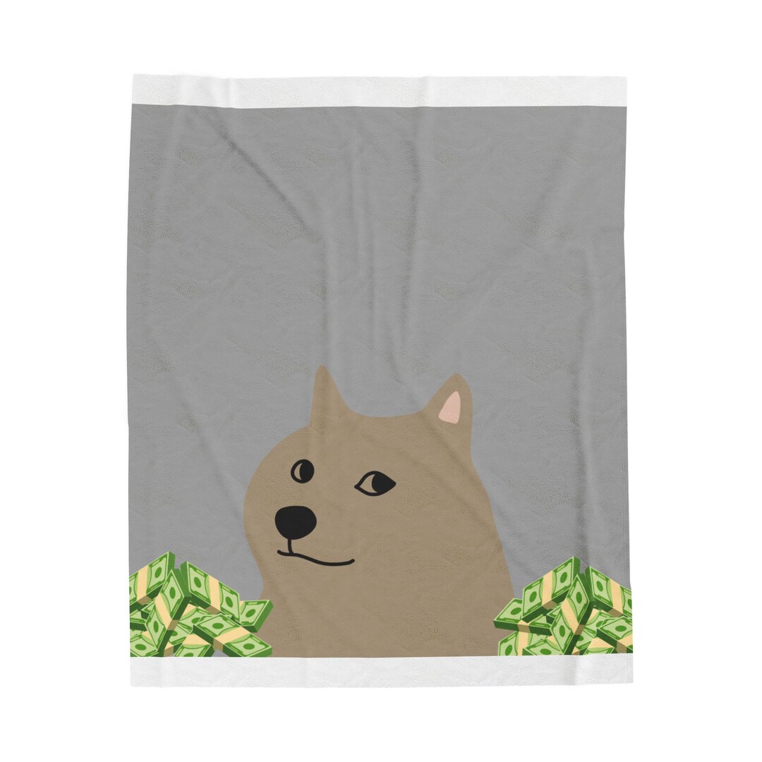 Cozy Doge Plush Blanket Meme Coin, Perfect for Dog Lovers, Home Decor ...