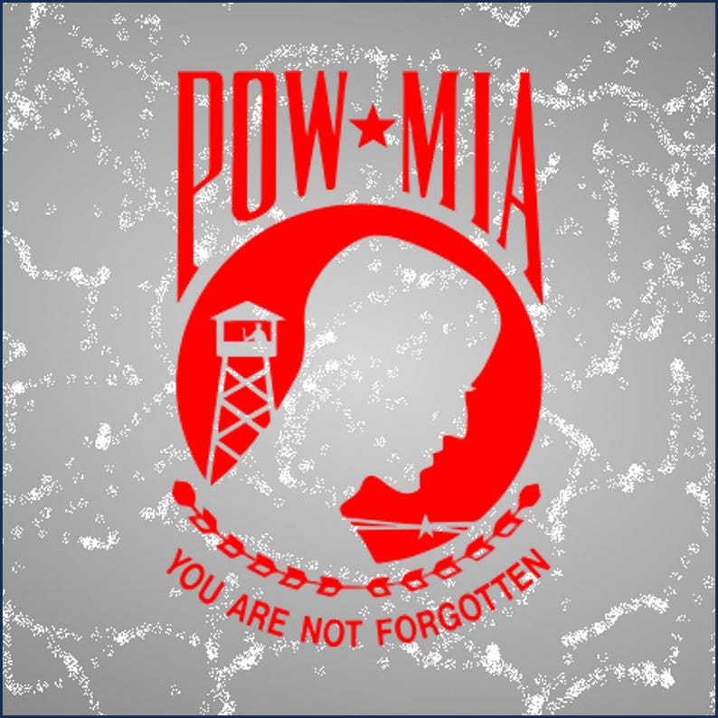 Laser Ready, POW MIA Logo SVG - Etsy