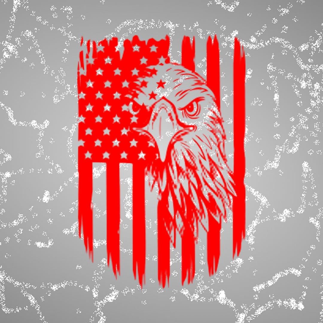 Laser Ready, American Flag Eagle Head SVG - Etsy