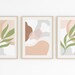 Earth Tone Minimalist Wall Prints Set of 3 | Scandi Leaf Boho Aesthetic ...
