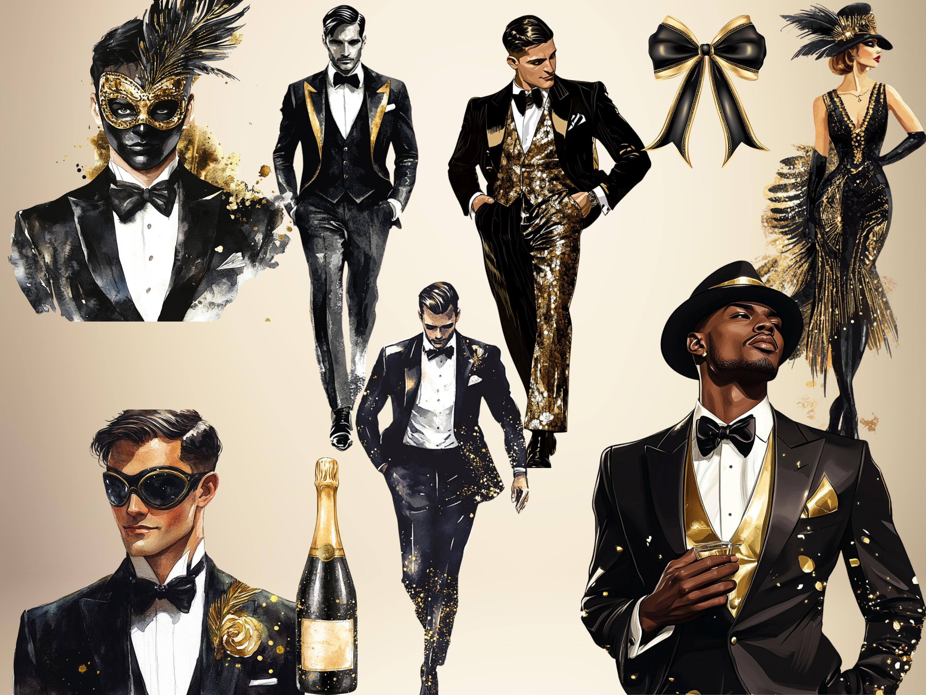 Happy New Year Clipart Bundle| Black & Gold Clipart |new Year's Eve ...